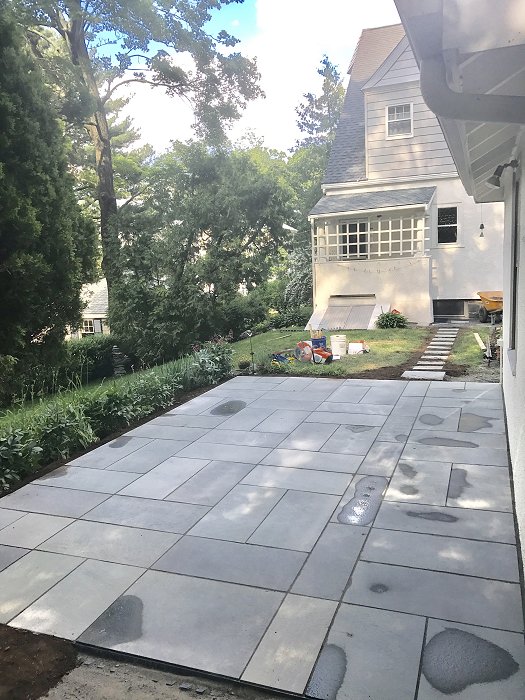 Arlington Blue Stone Pavers Patio - Boston Patio Solutions